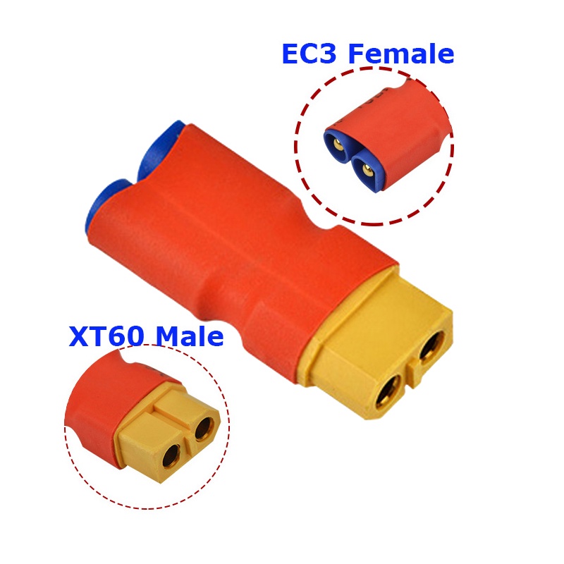 อะแดปเตอร์เชื่อมต่อแบตเตอรี่ XT60 เป็น XT90 EC5 EC3 TRX T Deans XT30U ตัวผู้ ตัวเมีย 4.0 มม. 1 ...