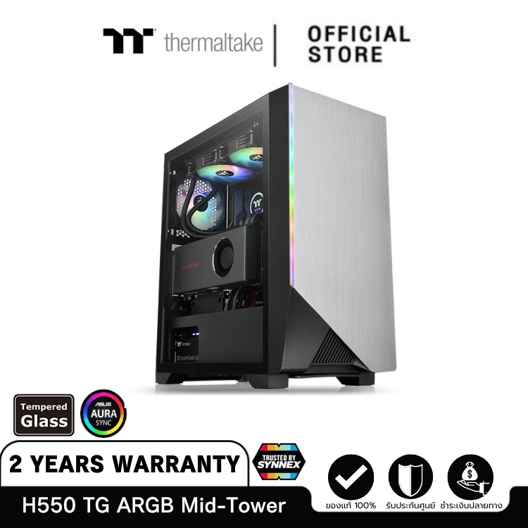 Thermaltake - H550 TG ARGB Mid-Tower Chassis - Cases (CA-1P4-00M1WN-00 ...