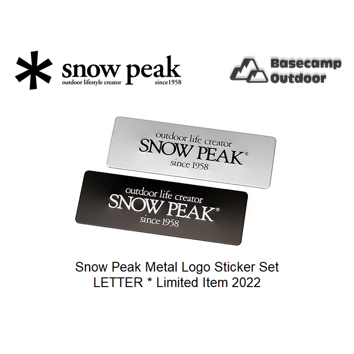 Snow Peak Metal Logo Sticker Set LETTER * Limited Item 2022 | Shopee ...
