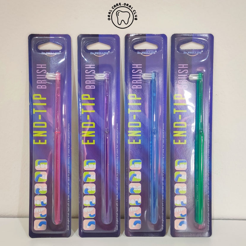 แปรงกระจุกเดียว รุ่นด้ามพลาสติกใส Dr.Phillips End-Tip brush มี 4 สี เลือกได้ Plastic handle ...