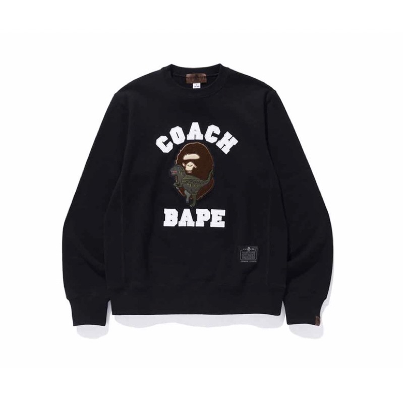 BAPE X COACH REXY CREWNECK BLACK | Shopee Thailand