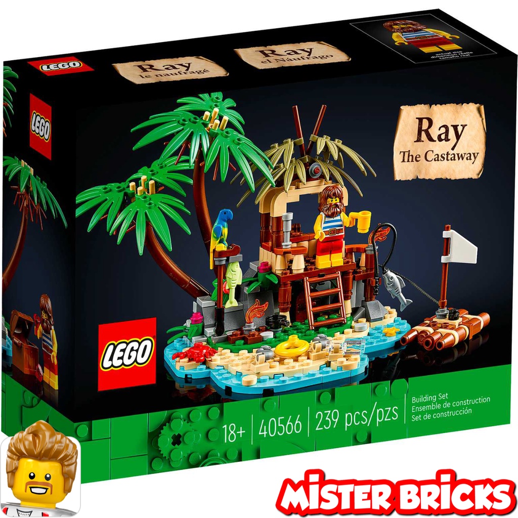 LEGO® 40566 Ray the Castaway - Unique Adventure-Themed Building Set for ...