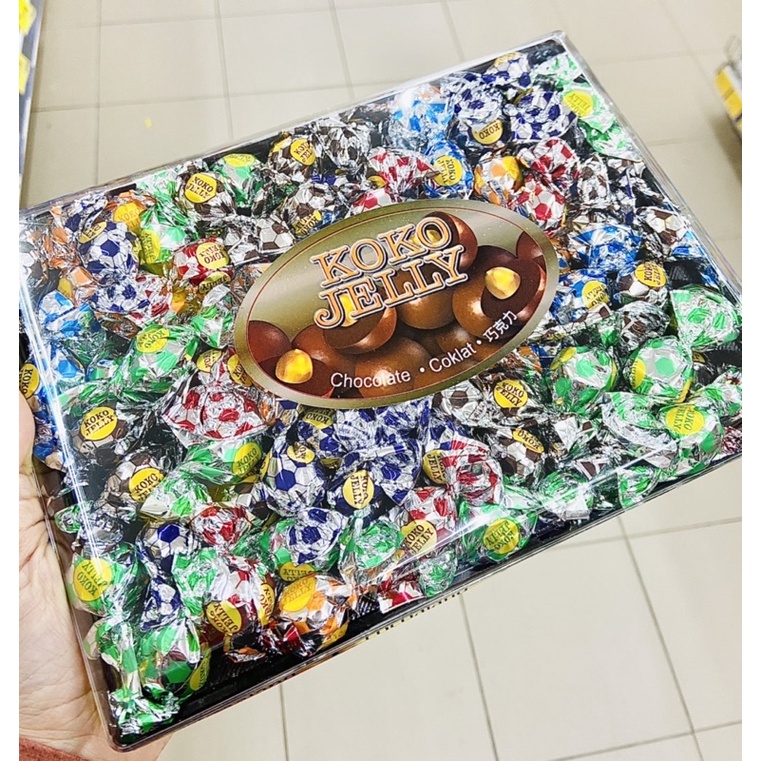 ช็อกโกแลต ช็อกบอล ลูกอมช็อกโกแลตสอดไส้ถั่วและเจลลี่ Choco Jelly ...