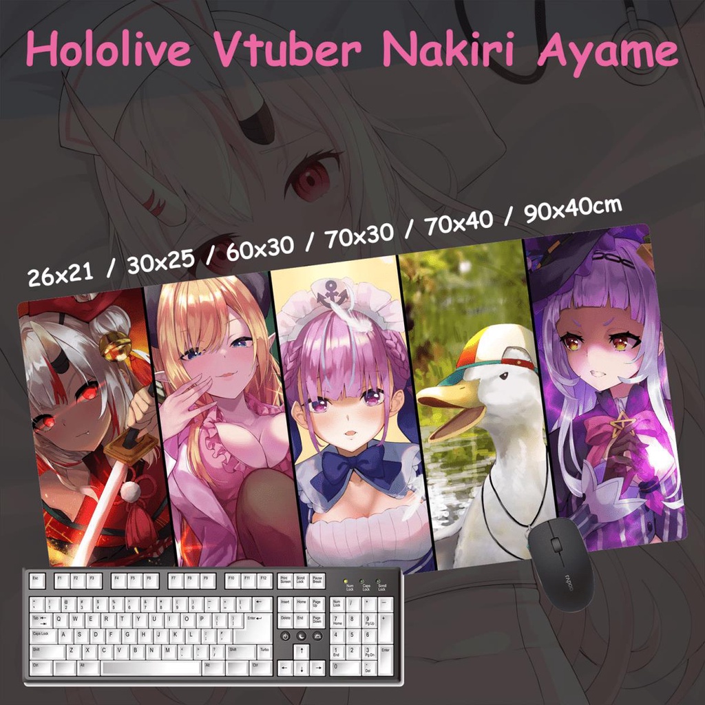 แผ่นรองเมาส์ คีย์บอร์ด ลายอนิเมะ Hololive Vtuber Ayame Overlock ACG สําหรับเล่นเกม | Shopee Thailand