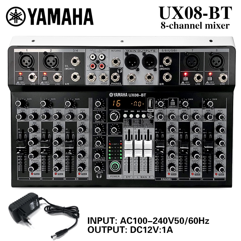 YAMAHA UX04-BT UX06-BT UX08-BT มิกเซอร์ เครื่องเสียง Bluetooth 4 / 6 / 8 ช่อง mixer เครื่องเสียง ...