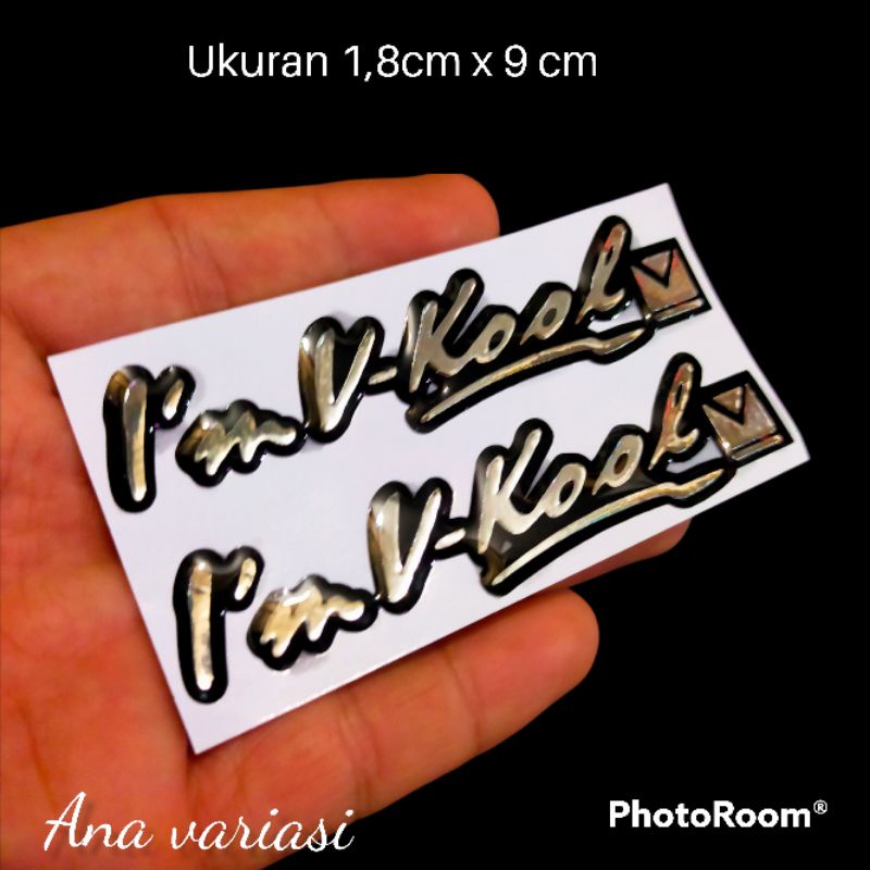 ตราสัญลักษณ์นูนโลโก้ Im v kool VLOOL vcool คุณภาพดีที่สุด | Shopee Thailand