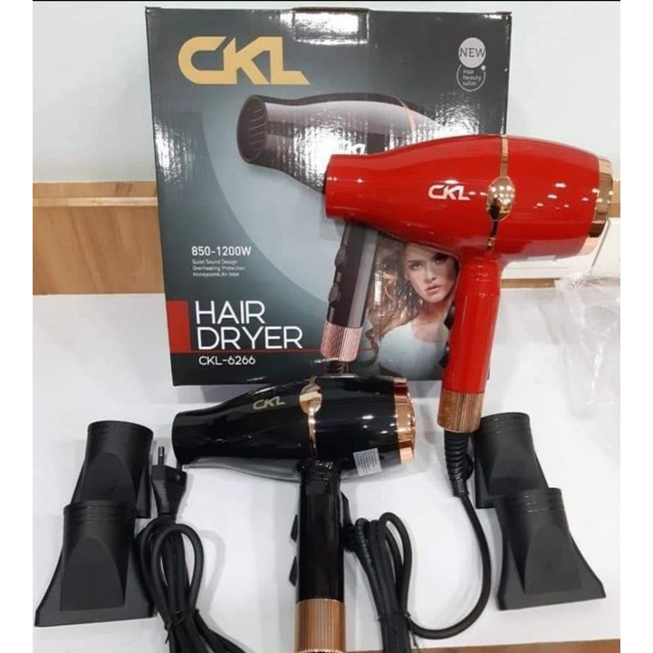 ไดร์เป่าผม CKL-6266 กำลัง 1200 W ลมแรง จัดแต่งทรงผมได้ง่ายๆด้วยตัวเอง | Shopee Thailand