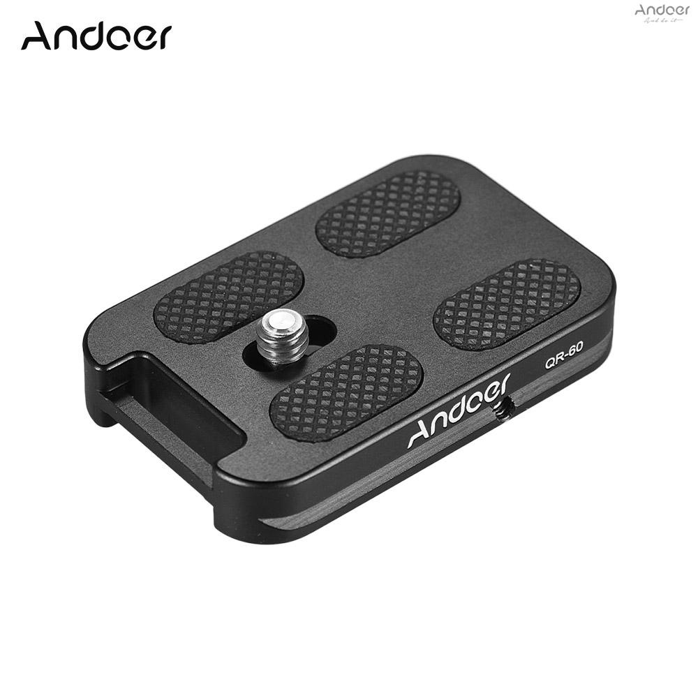 Andoer QR-60 Aluminum Alloy Universal Quick Release Plate 1/4" Screw ...