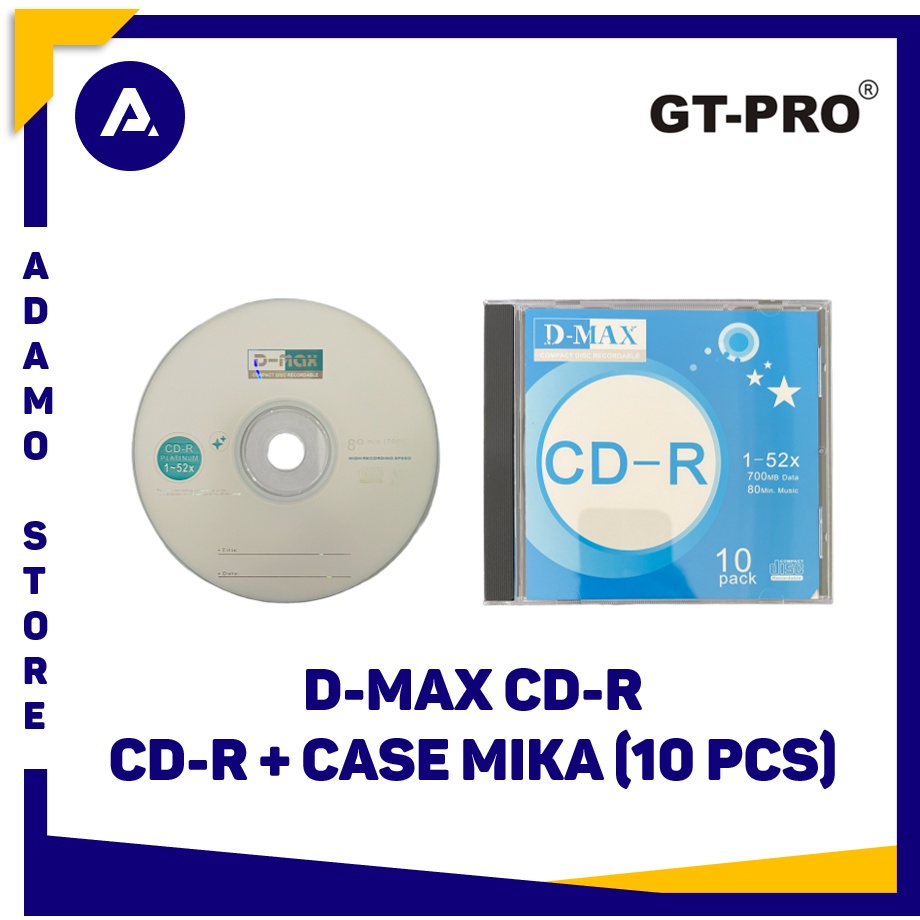 CD-R D-Max 52x 700MB เกรด AAA รวมเคสไมก้า (10 ชิ้น) CDR CD R | Shopee Thailand