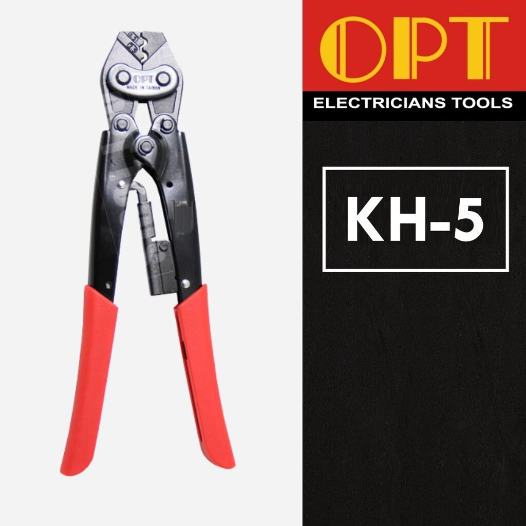 "OPT" KH-5 คีมย้ำแบบจิก คีมย้ำหัวสายไฟ คีมย้ำหางปลาเปลือย หัวตัวยู แบบ ...