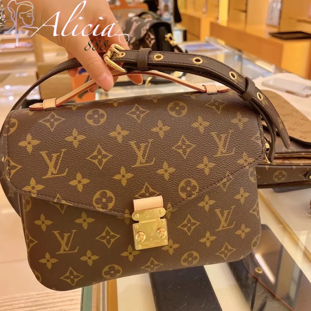 LOUIS VUITTON กระเป๋ารุ่น POCHETTE METIS ของแท้ 100% GHW LV Monogram แคนวาส Messenger bag ...