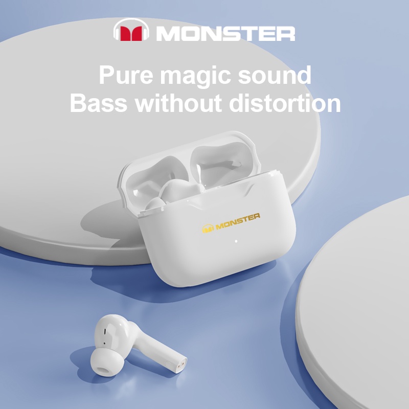 Monster XKT02 หูฟังบลูทูธไร้สาย HIFI ลดเสียงรบกวน เชื่อมต่อเร็ว คุณภาพ ...