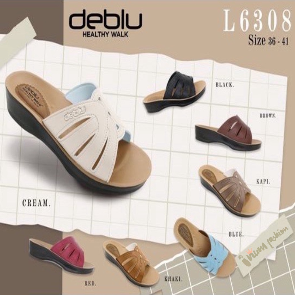 NFshoes ถูกสุด! รองเท้าแตะ หญิง เพื่อสุขภาพ แบบสวม Deblu เดอบลู รุ่น L6308 นุ่มนิ่ม รองเท้า ...