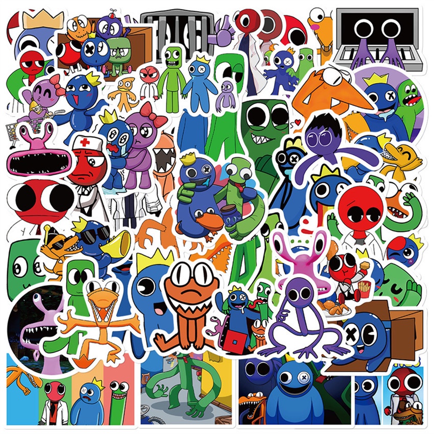 100Pcs/Set RAINBOW FRIENDS《ROBLOX》 Series B Stickers DIY Fashion ...