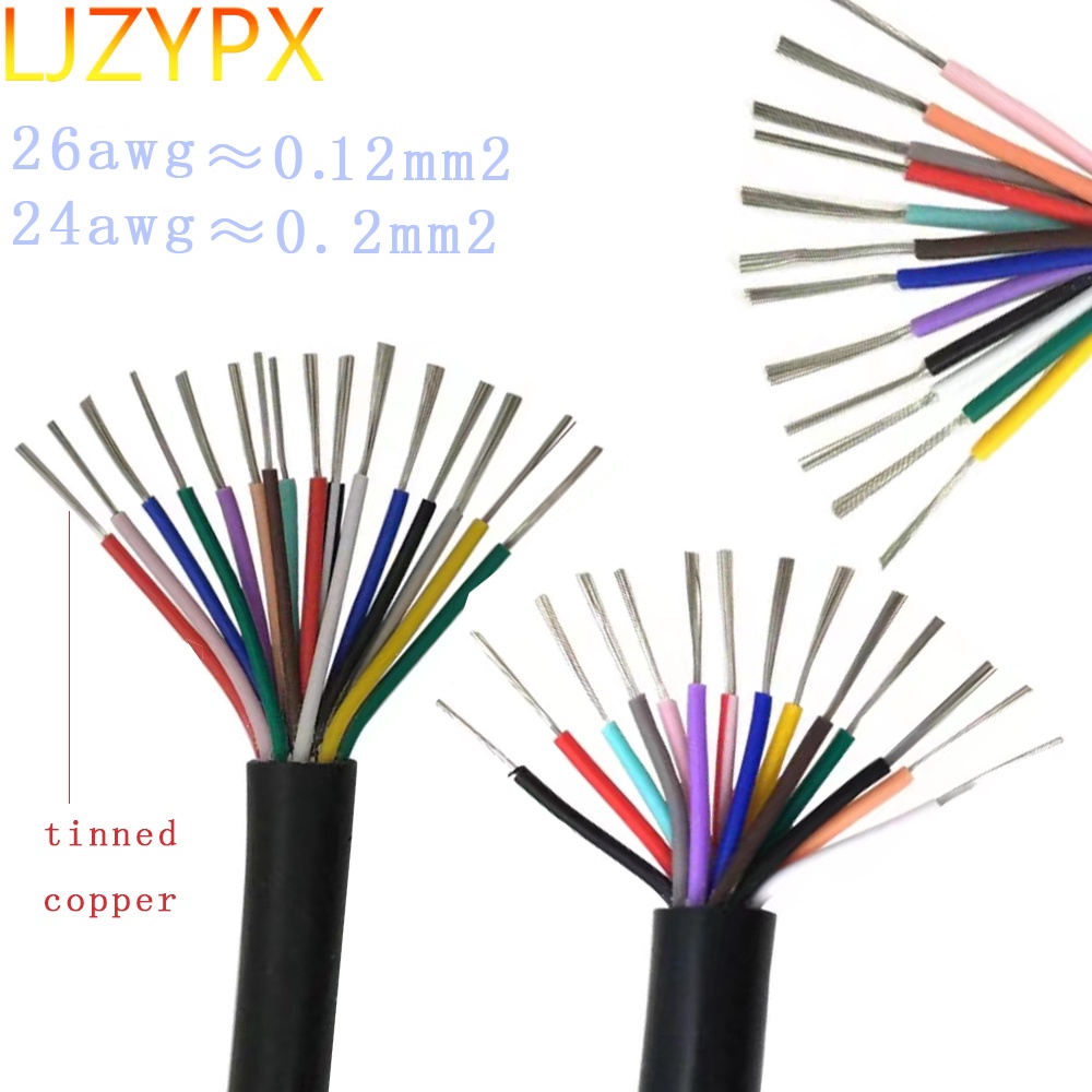 26/24Awg 12/14/16 Core Sheath Tinned Copper Electrical Wire Soft Cord ...