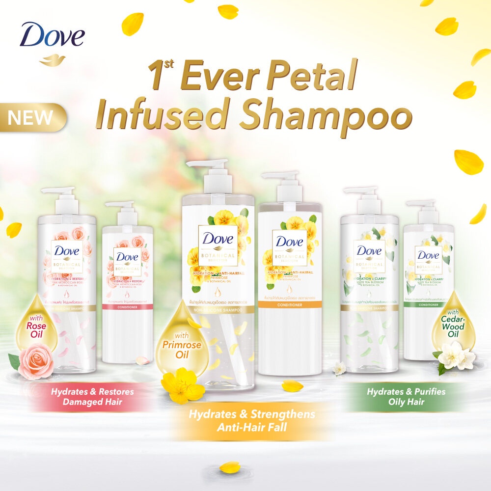 โดฟ โบทานิคอล ซีเล็คชั่น แชมพู และครีมนวดผม 450 มล. Dove Botanical ...