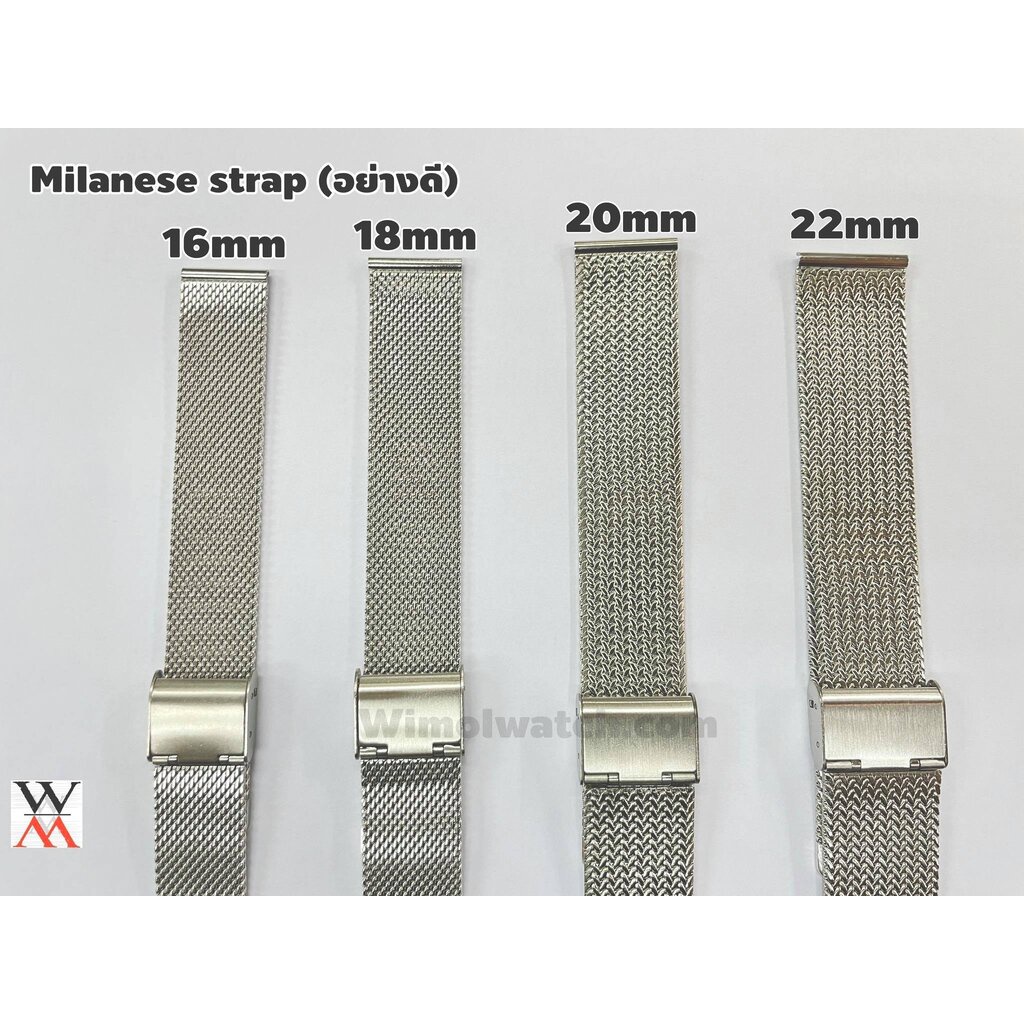 สายสแตนเลส Milanese strap (อย่างดี) รวมทุกขนาด 16-22mm | Shopee Thailand