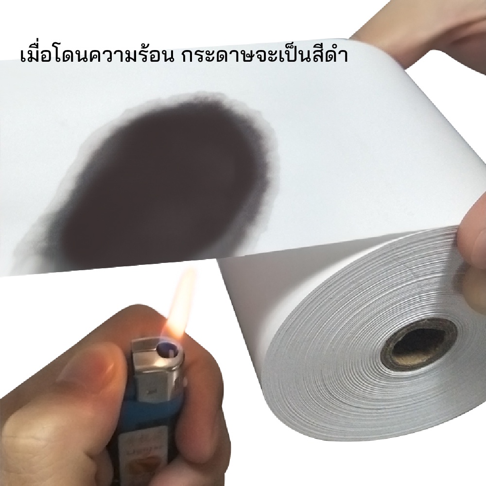 กระดาษความร้อน กระดาษใบเสร็จ กระดาษเครื่องรูดบัตร ขนาด 57x38 / 57x50 ...