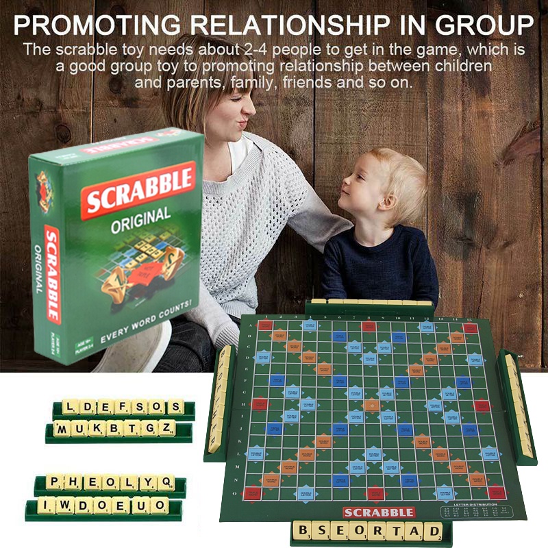 เกม Scrabble ขนาดกะทัดรัด เหมาะสําหรับการเดินทางและสะดวกในการพกพา | Shopee Thailand