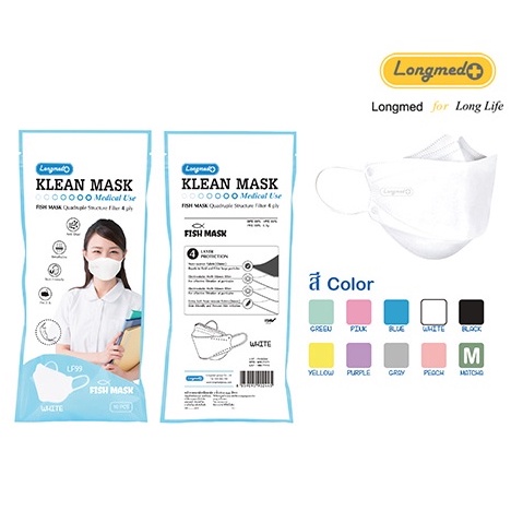 Klean Mask Fish 4ply LF99 คลีนมาส์ก หน้ากากอนามัย 4 ชั้น ผู้ใหญ่ เด็ก ...
