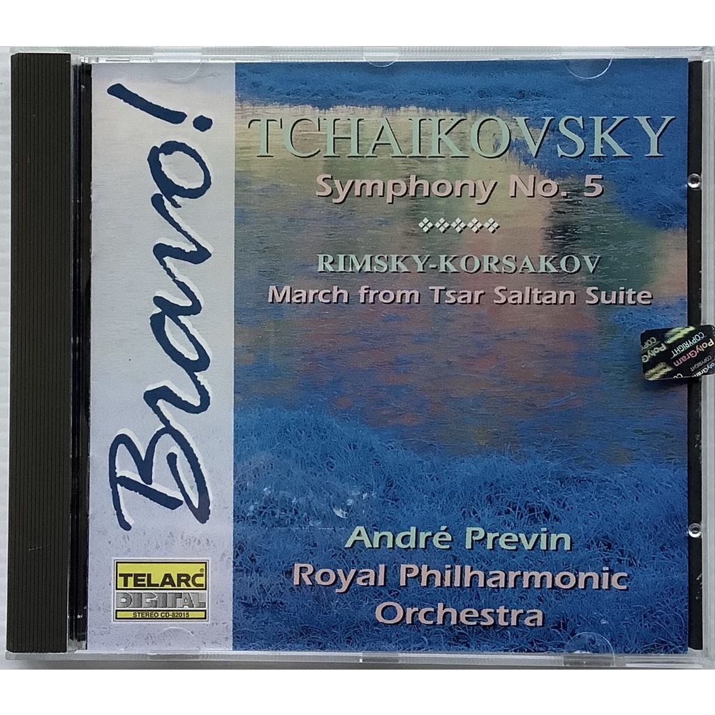 CD ซีดีเพลงคลาสสิควินเทจ TELARC Tchaikovsky Symphony No.5 Andre Previn ...