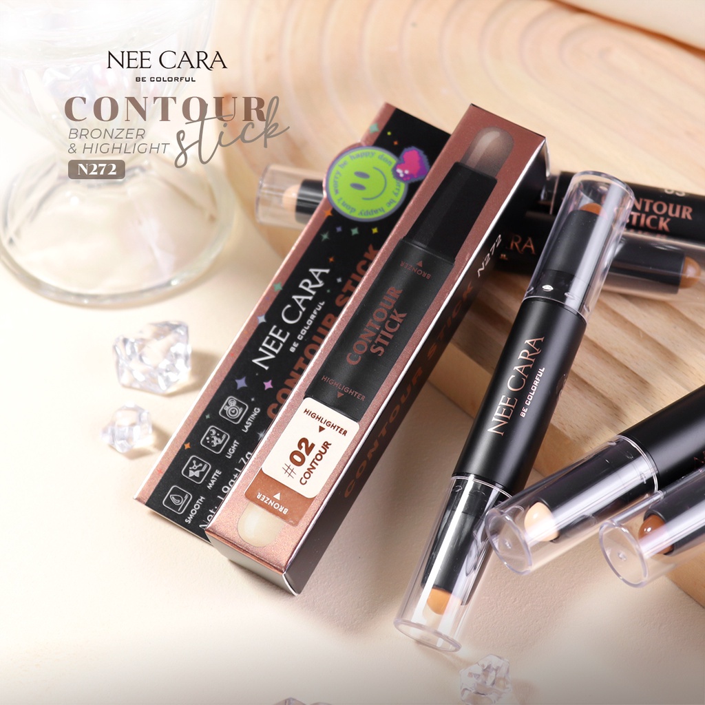 ไฮไลท์ บรอนซ์เซอร์ คอนทัวร์ NEE CARA HIGHLIGHT & CONTOUR STICK แบบแท่ง ...