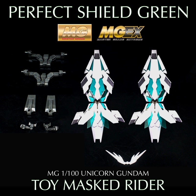 ⬜️⬜️พาร์ทเสริมโล่คู่ PERFECT SHIELD FOR MG & MGEX 1/100 RX-0 UNICRON ...