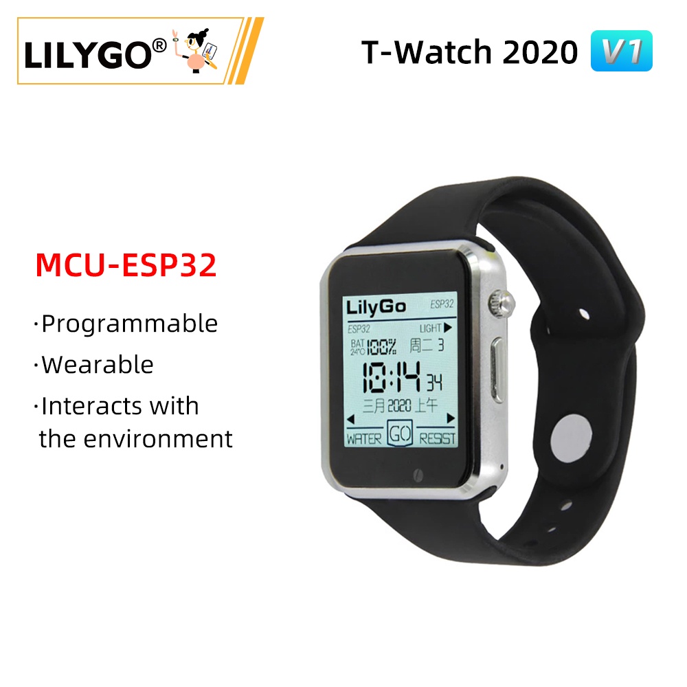 LILYGO® TTGO T-Watch 2020 V1 ESP32 Main Chip Programmable 1.54 Inch Touch Display Watch WiFi ...