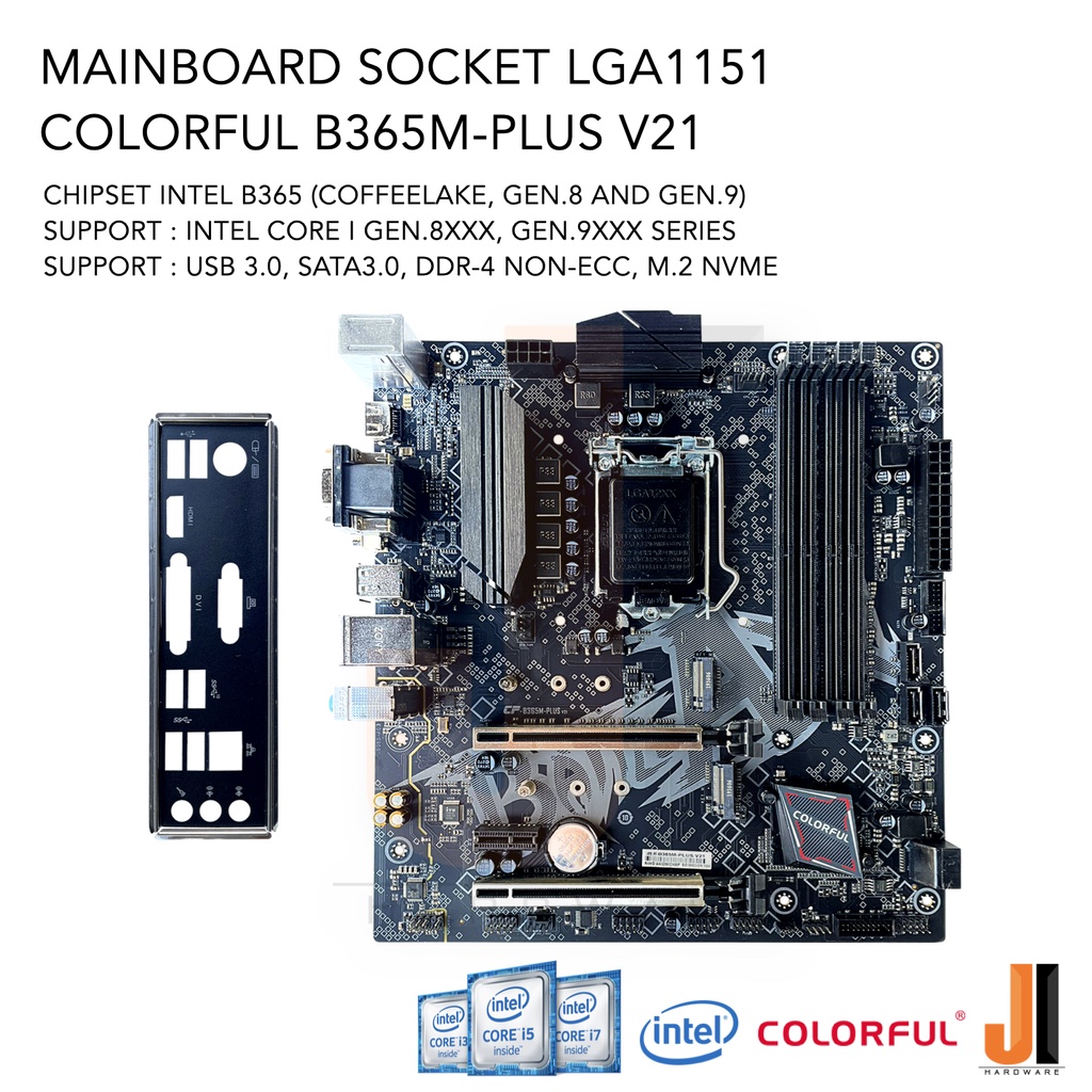 Mainboard Colorful B365M-Plus V21 (LGA 1151) รองรับ CPU Gen.8XXX และ ...