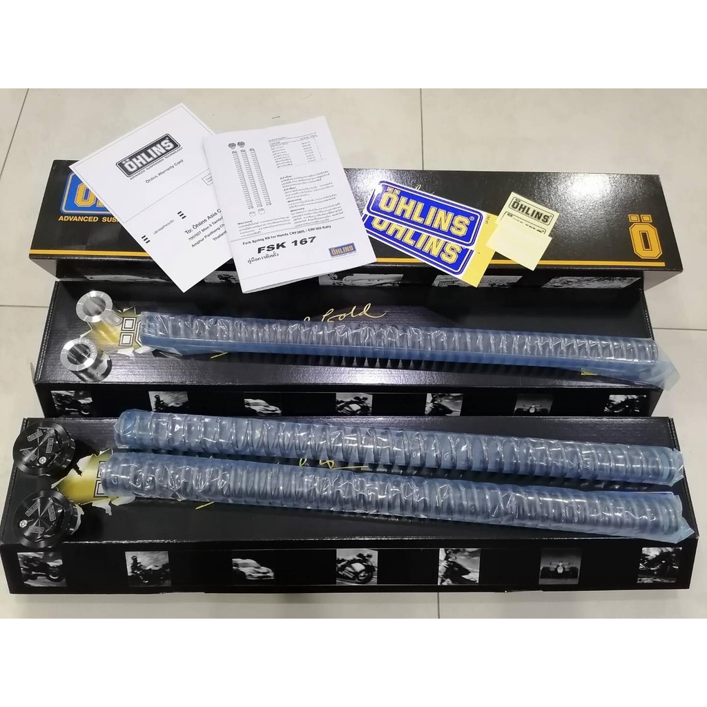 Ohlins FSK 167 +น้ำมัน Ohlins 2 กป. / Front fork spring kit Honda ...