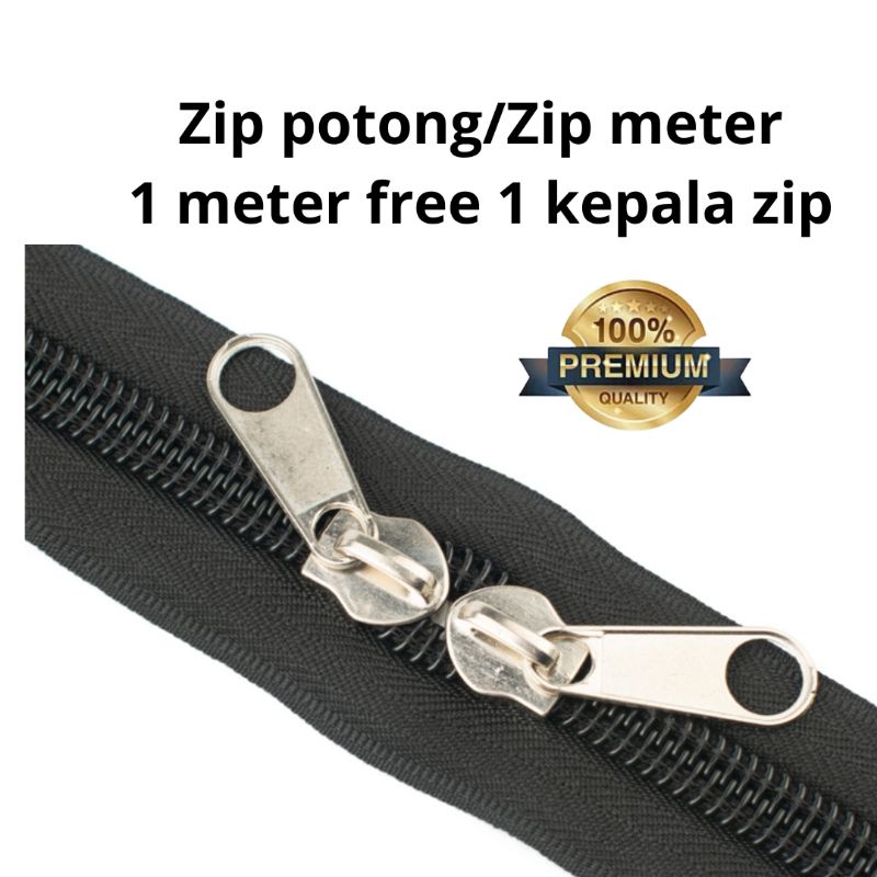 Zip meter ZIP ความยาว ZIP Cut 1 เมตร ฟรี 1 หัว ZIPPER ZIP CUSHION ZIP ...