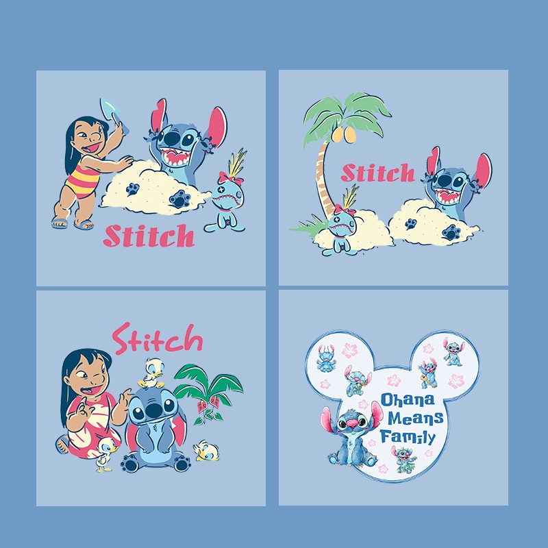 สติกเกอร์ ลายการ์ตูน Stitch Iron on Patches ระบายความร้อน สําหรับติดตก ...
