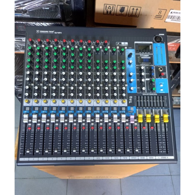 MIXER โปรยูโรเทค QU-16FX 4AUX เอฟเฟกแท้ USB บูธูท | Shopee Thailand