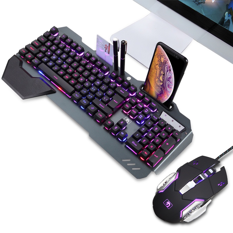 RGB Gamer Mouse and keyboard Semi-Mechanical Gaming Keyboard Set ...