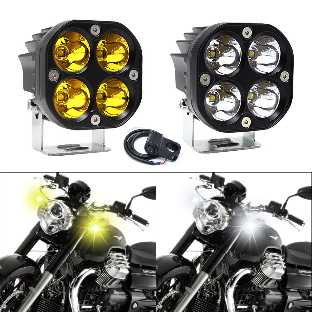 Motorcycle LED Work Light 12v Barra Led 4x4 Off Road Flash Fog Lights ...
