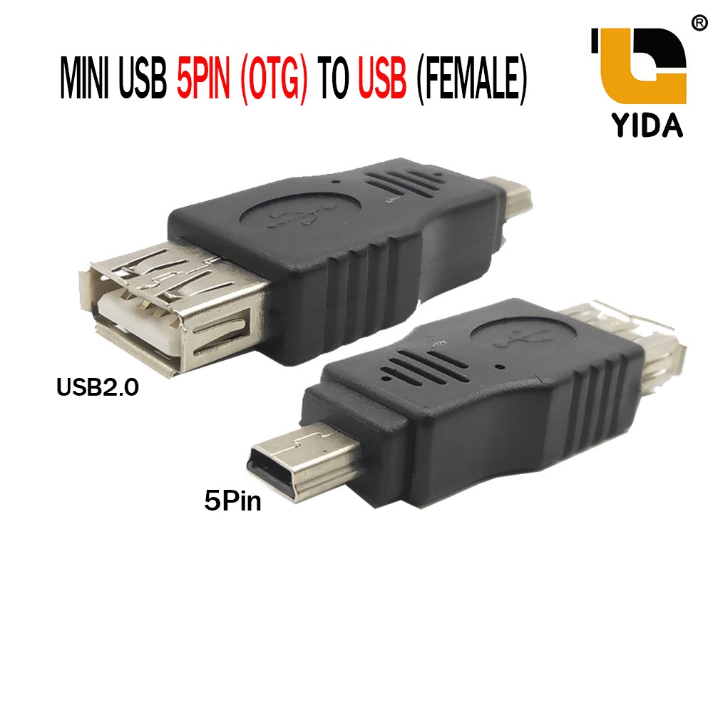 Adapter USB เข้ากล้องติดรถ เครื่องเสียงรถ USB to Mini USB 5 pin (OTG ...