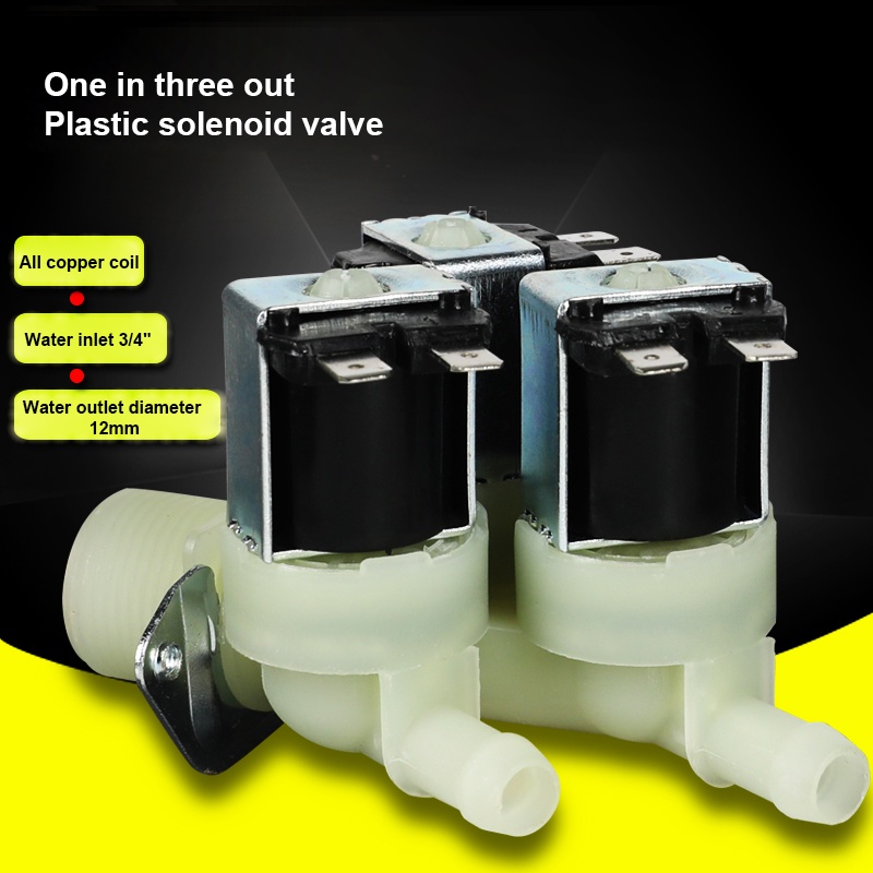 One In Three Out Plastic Solenoid Valve Coffee Machine Water Dispenser ...