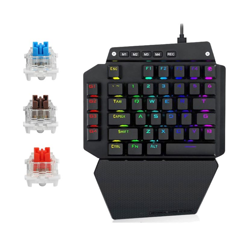 K700 One-hand Mechanical Gaming Keyboard RGB LED Backlight Outemu ...