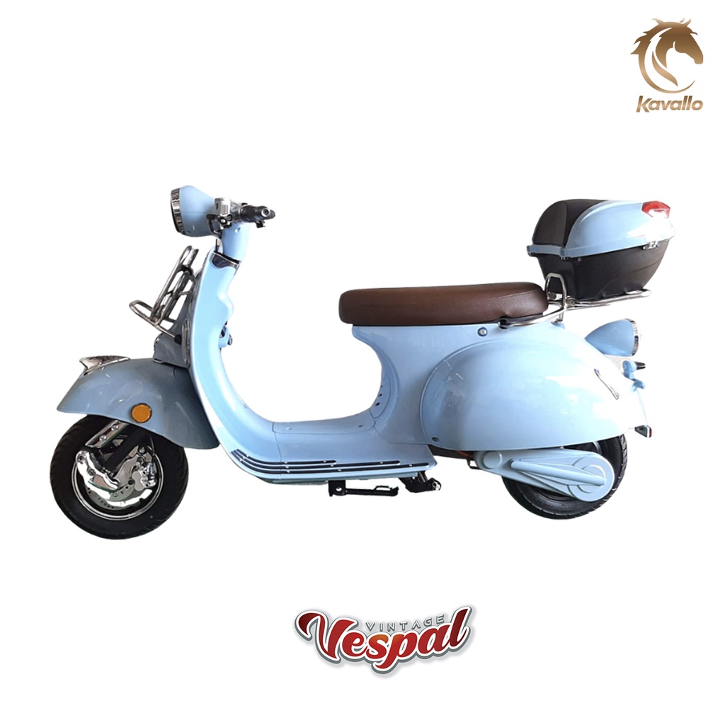 มอเตอร์ไซค์ไฟฟ้า Kavallo รุ่น Vespal สีฟ้า | Shopee Thailand