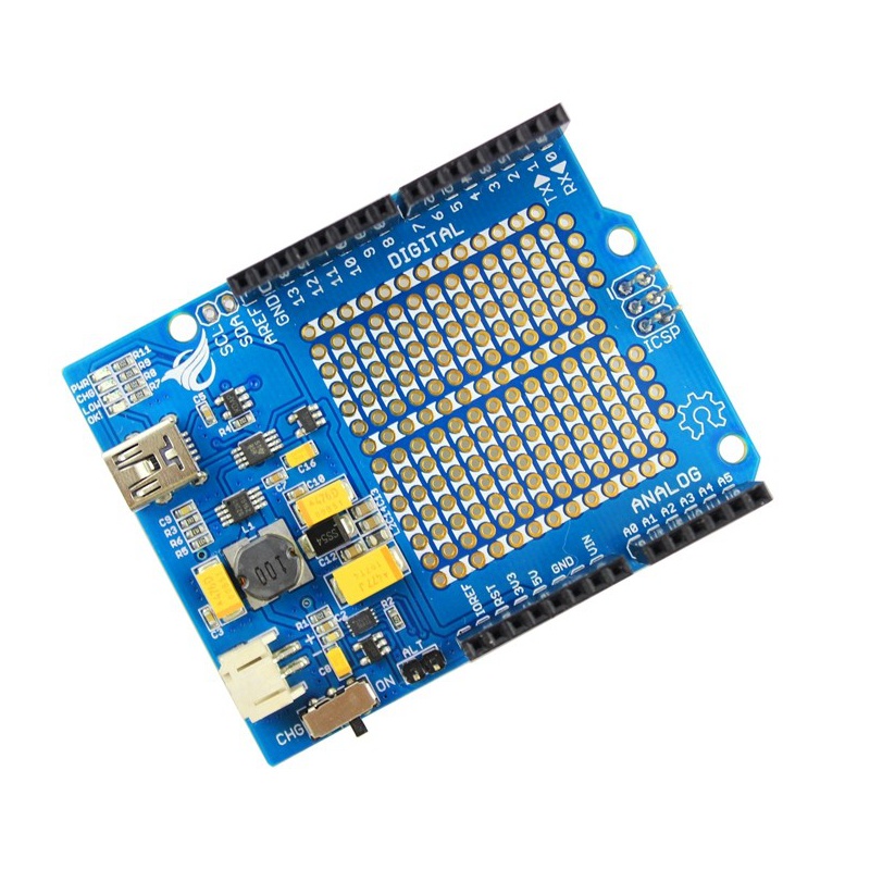 Elecrow LiPower Shield for Arduino Portable Device 2 In 1 Development Board 3.7V LiPo Battery ...