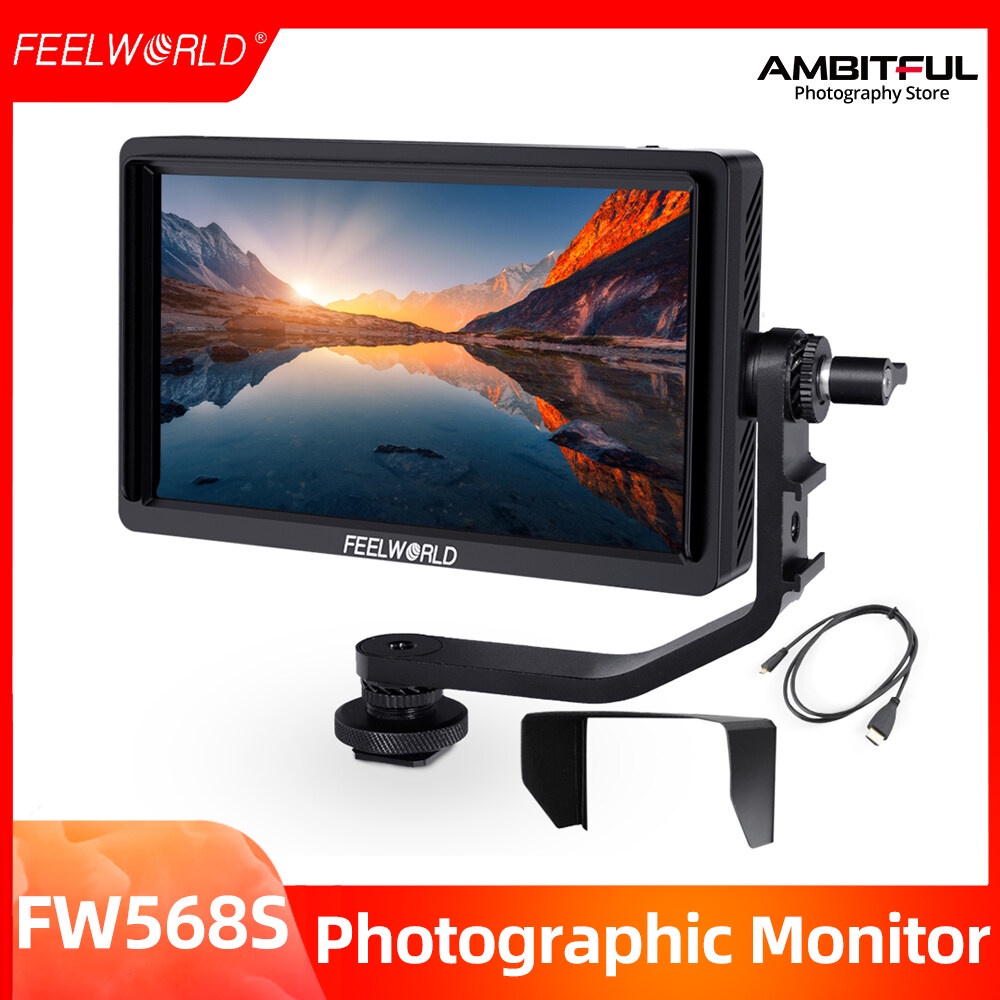 Feelworld FW568S 6 นิ้ว 1920X1080 IPS FHD แผง LCD บนกล้อง Field Monitor ...