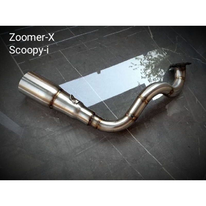 ท่อHonda Zooner-X, Scoopy-I ปลายท่อ14นิ้วพร้อมคอท่อสแตนเลสแท้ | Shopee ...