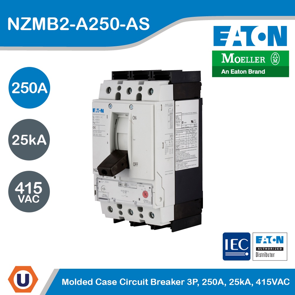 EATON Molded Case Circuit-Breaker (MCCB) 3P 250A 25kA ที่ 415VAC รหัส ...