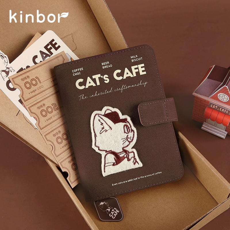 Kinbor ชุดสมุดโน้ตไดอารี่ แพลนเนอร์ ลายแมวน่ารัก ขนาด A6 เครื่องเขียน ...