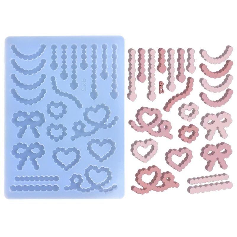 SIY Tiny Filling Material Silicone Mold for Resin Quicksand Craft Heart ...