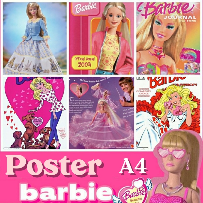 💥พร้อมส่ง💥(PTBB-04)โปสเตอร์บาร์บี้วินเทจแบบเซ็ทขนาด A4 | Shopee Thailand