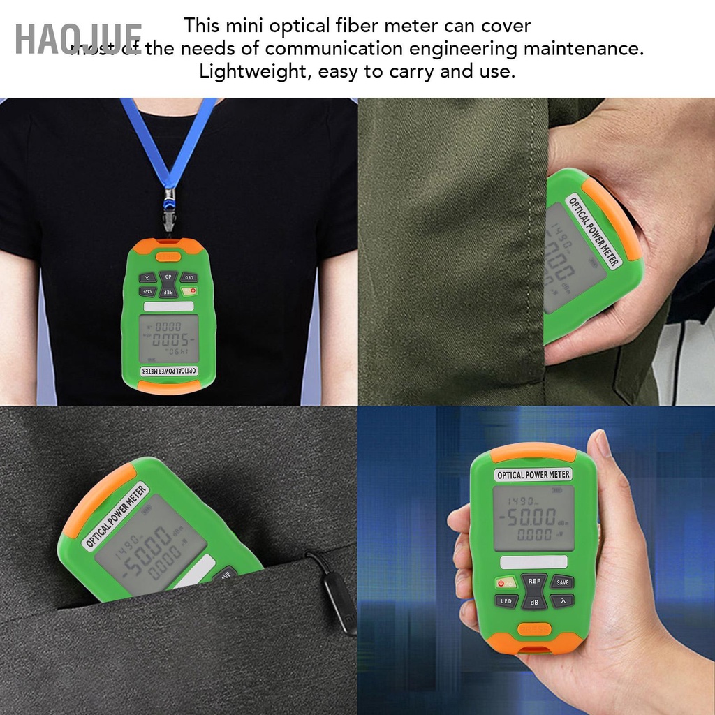 Optical Power Meter with USB Cable Mini Rechargeable Fiber Optic Tester ...