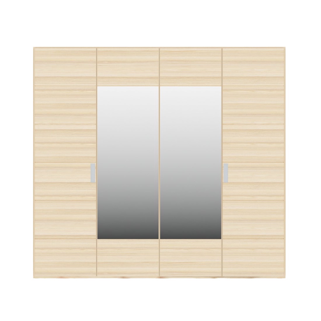 SB Design Square ตู้เสื้อผ้าบานเฟี้ยม รุ่น Zen สีไม้อ่อน (240x61x221 ...