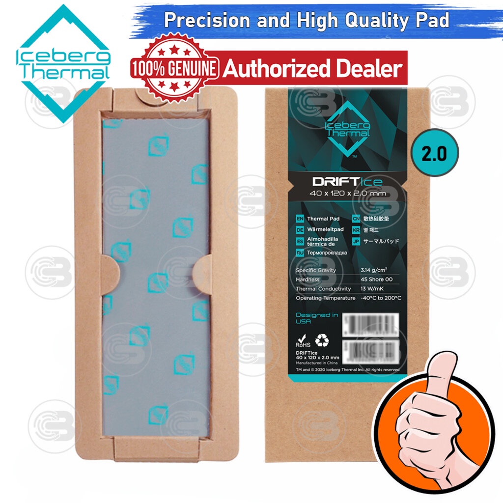 [CoolBlasterThai] Iceberg Thermal DRIFTIce Thermal Pad 40x120x2.0 mm ...