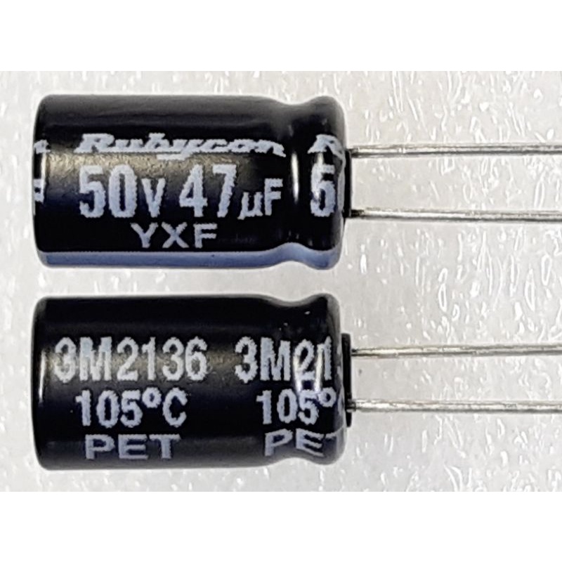 Rubycon YXF 105° 47uf 50v (10ตัว) capacitor ตัวเก็บประจุ คาปาซิเตอร์ ...